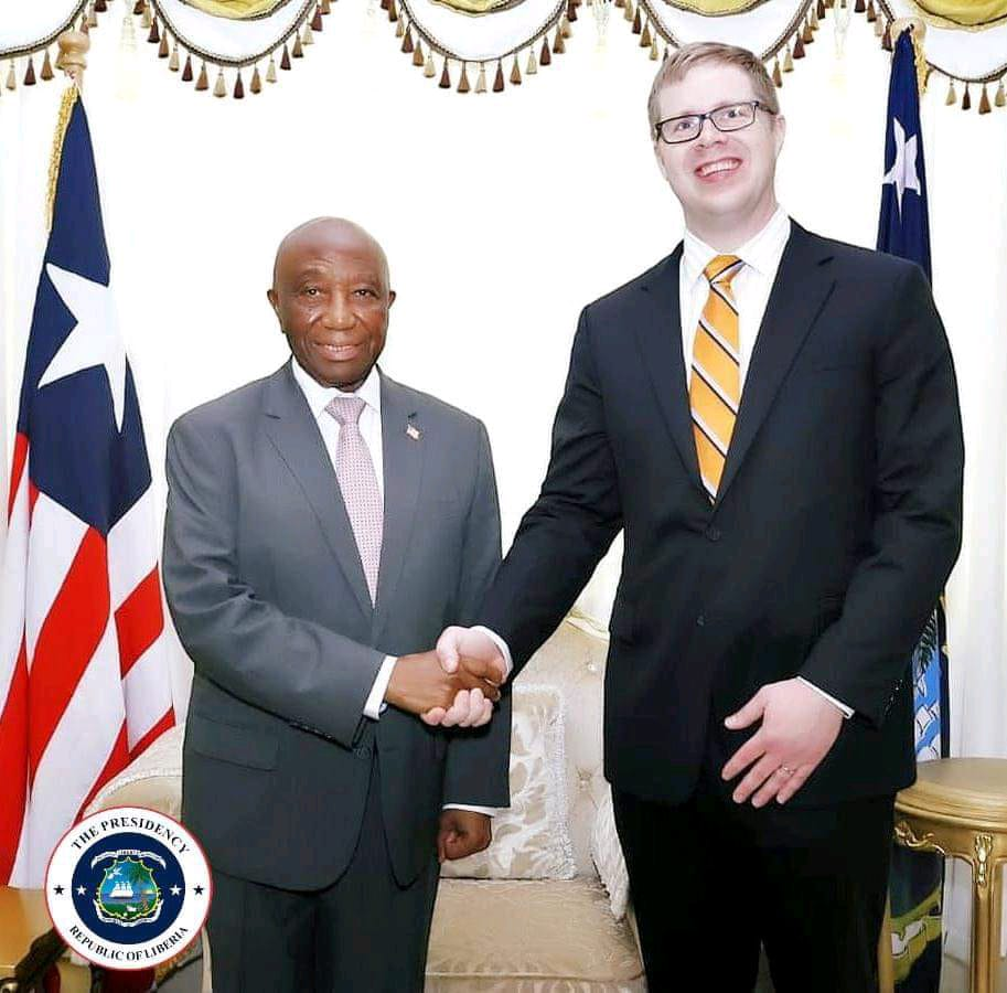 Pres. Boakai Meets Ex US President Grandson, Joshua Carter. - Reports 231